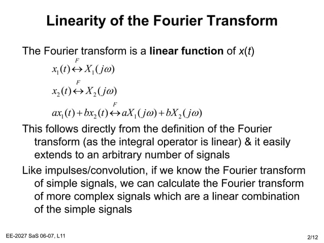 Properties of Fourier transform | PPTX