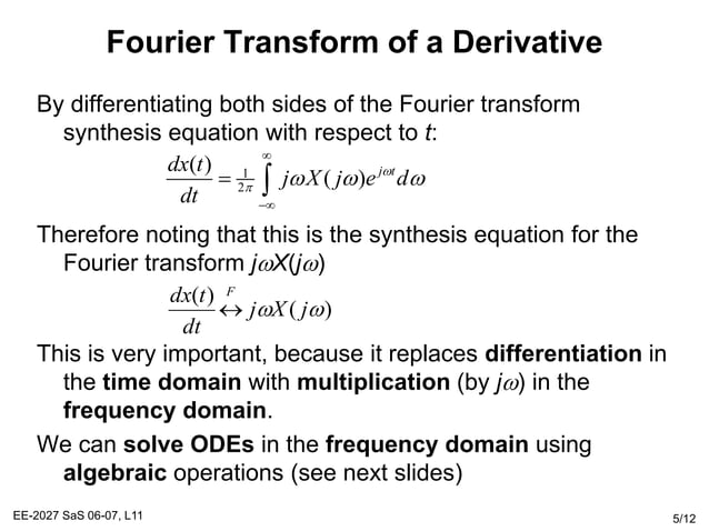Properties of Fourier transform | PPT