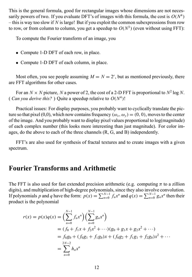 Fourier transforms & fft algorithm (paul heckbert, 1998) by tantanoid | PDF
