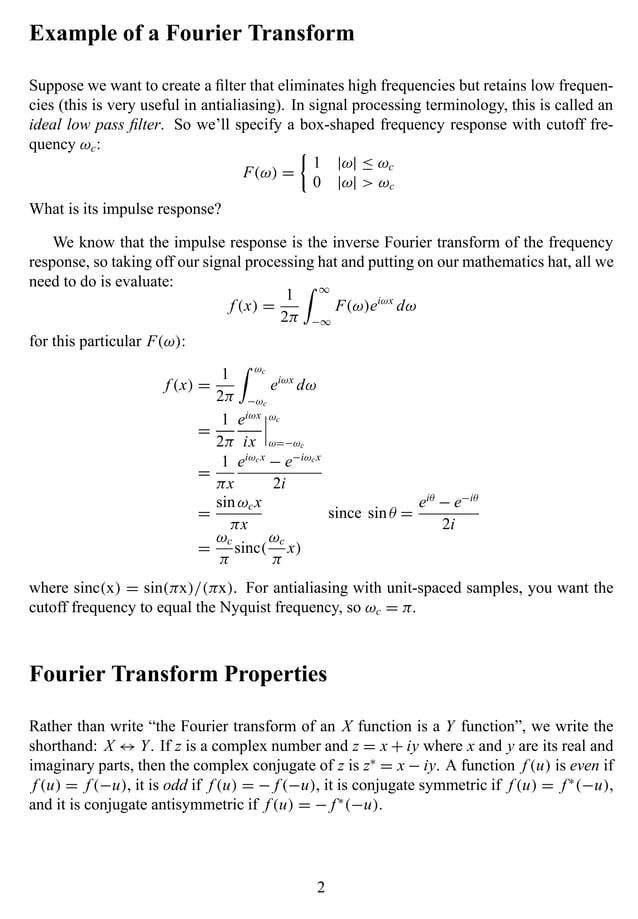 Fourier transforms & fft algorithm (paul heckbert, 1998) by tantanoid | PDF