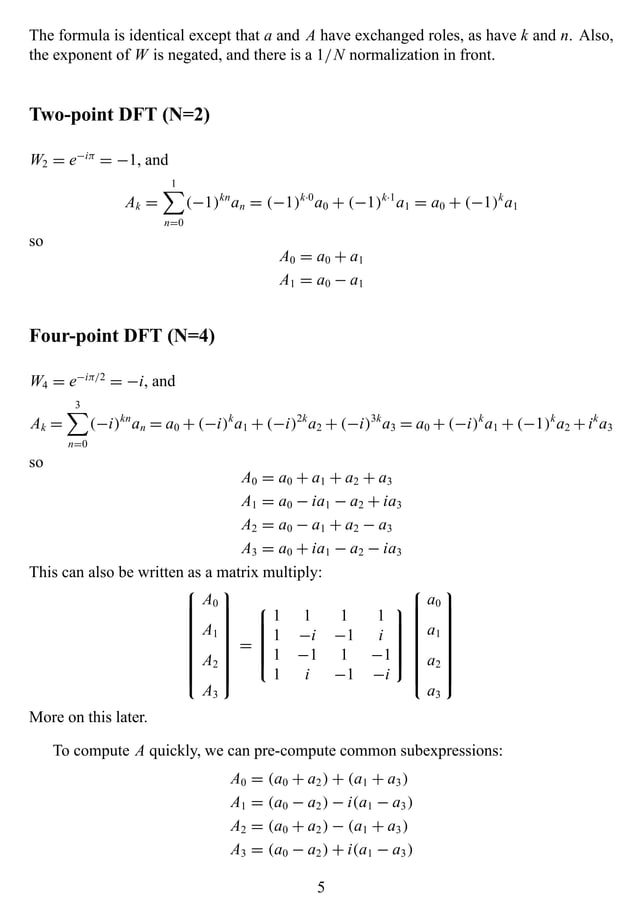 Fourier transforms & fft algorithm (paul heckbert, 1998) by tantanoid | PDF