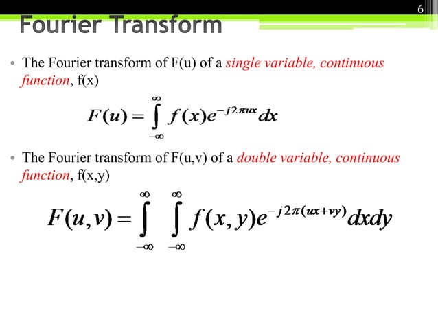Fourier transforms