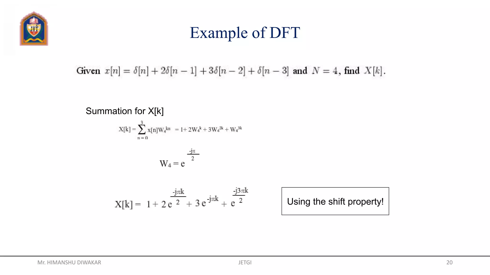 Fourier transforms of discrete signals (DSP) 5 | PPT
