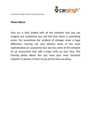 Fouring Car Accessories | PDF