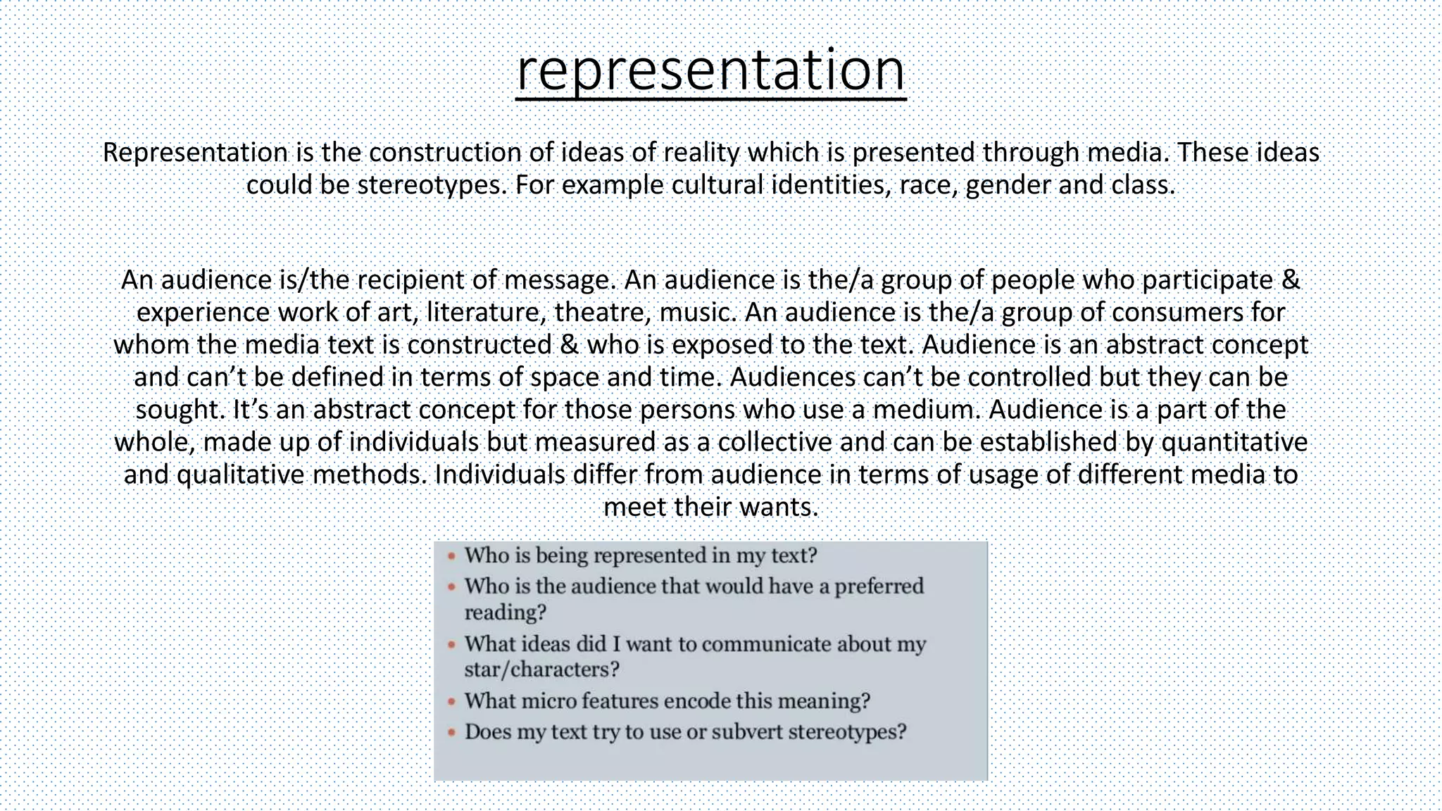 Four key concepts of media studies | PPTX