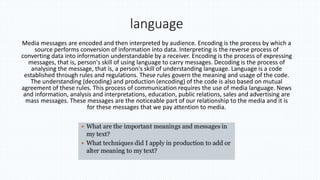 Four key concepts of media studies | PPTX