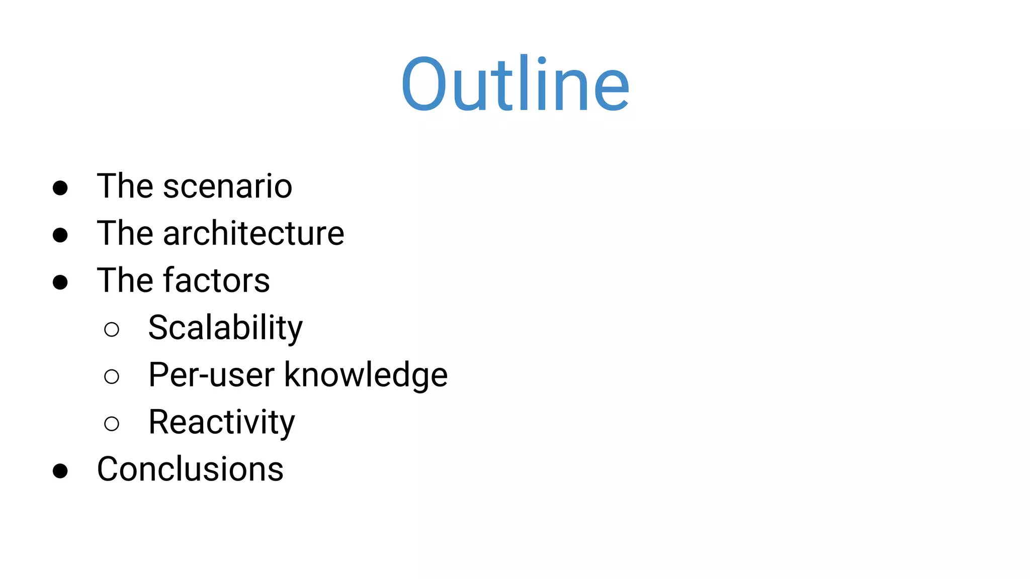 Four key factors to design a web of things based architecture