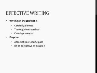 Four Keys to Effective Writing | PPTX | Freelance Writing | Content ...