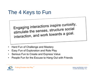 The Four Keys to Fun: Designing Emotional Engagement and Viral ...