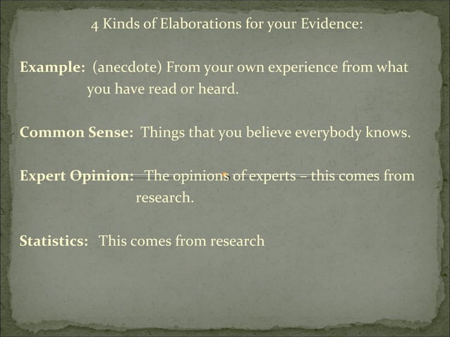 Text Evidence and Elaboration in Writing | PPT