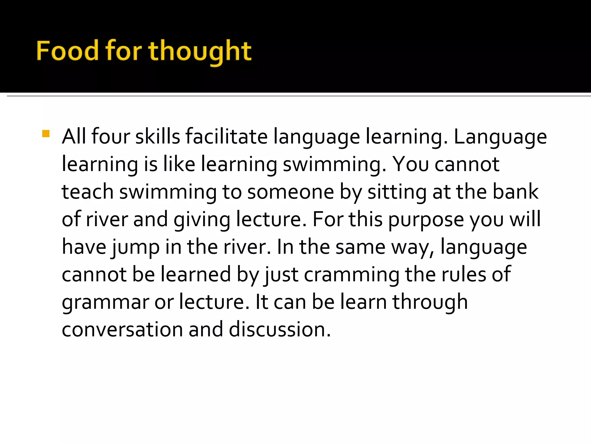 Four language skills | PPT