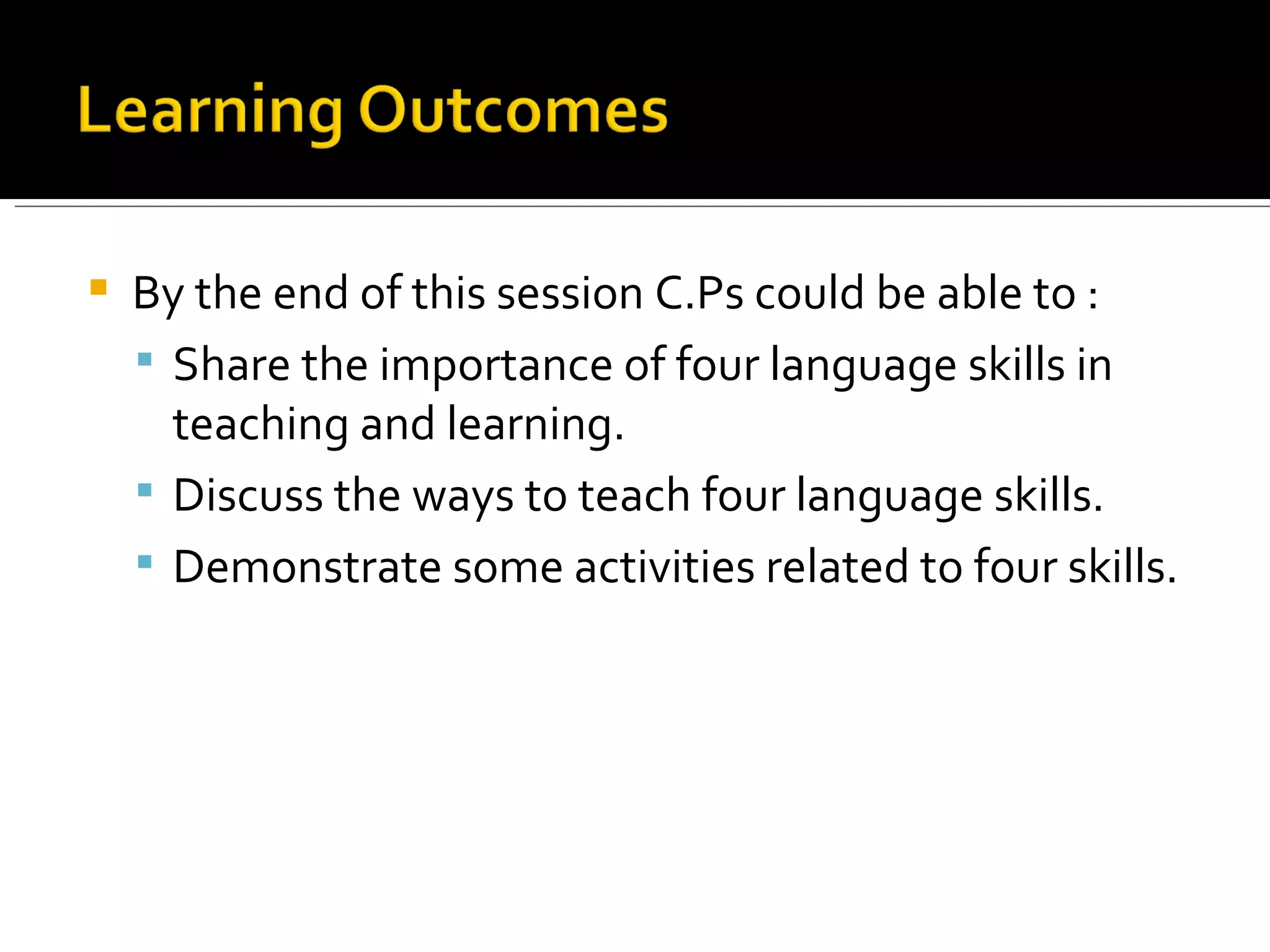 Four language skills | PPT