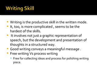 Four language skills | PPT