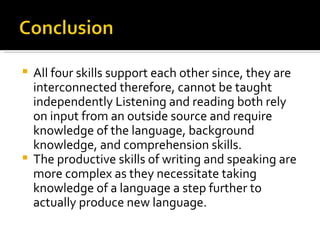 Four language skills | PPT