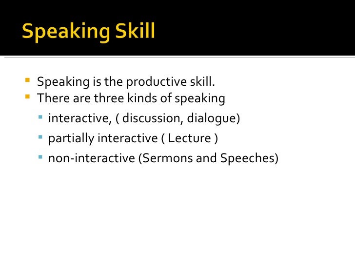 Four language skills