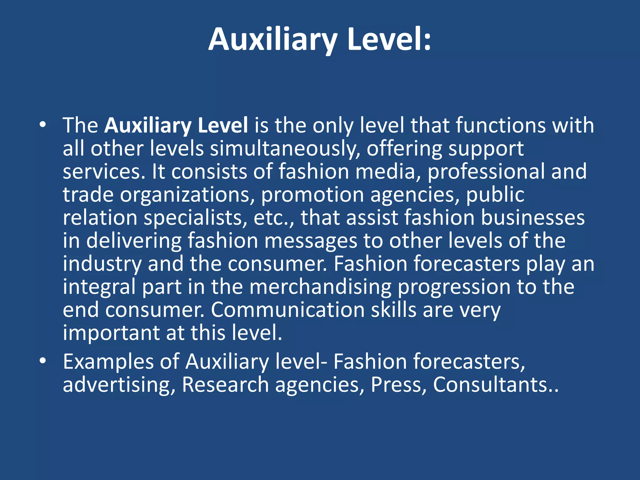 Four Levels of fashion business or industry | PPTX