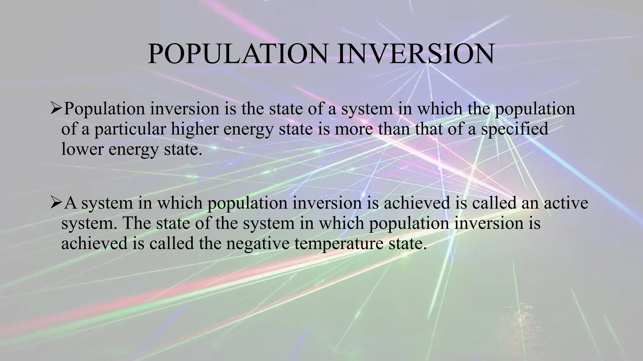 FOUR LEVEL LASER, physics ppt on laser, four level | PDF