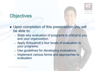 Four Levels Of Evaluation (Kirkpatrick Model) By Ravinder Tulsiani | PPTX