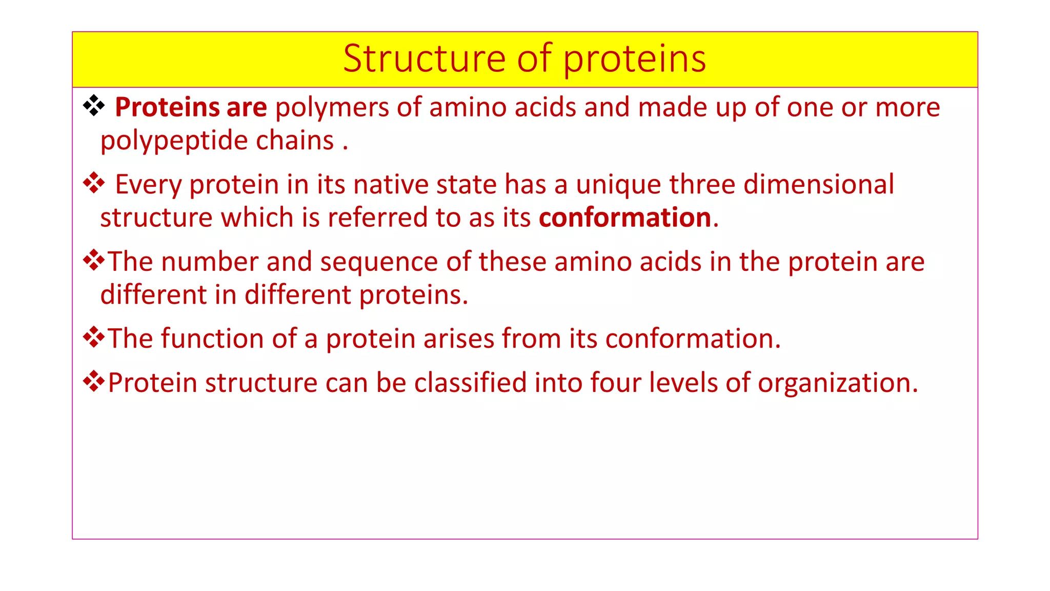 Four levels of protein structure | PDF