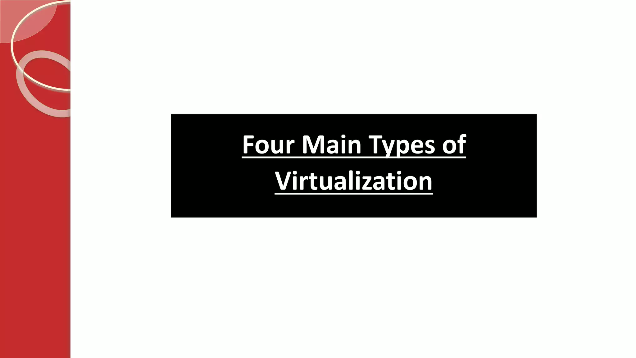 Four Main Types Of Virtualization Ppt