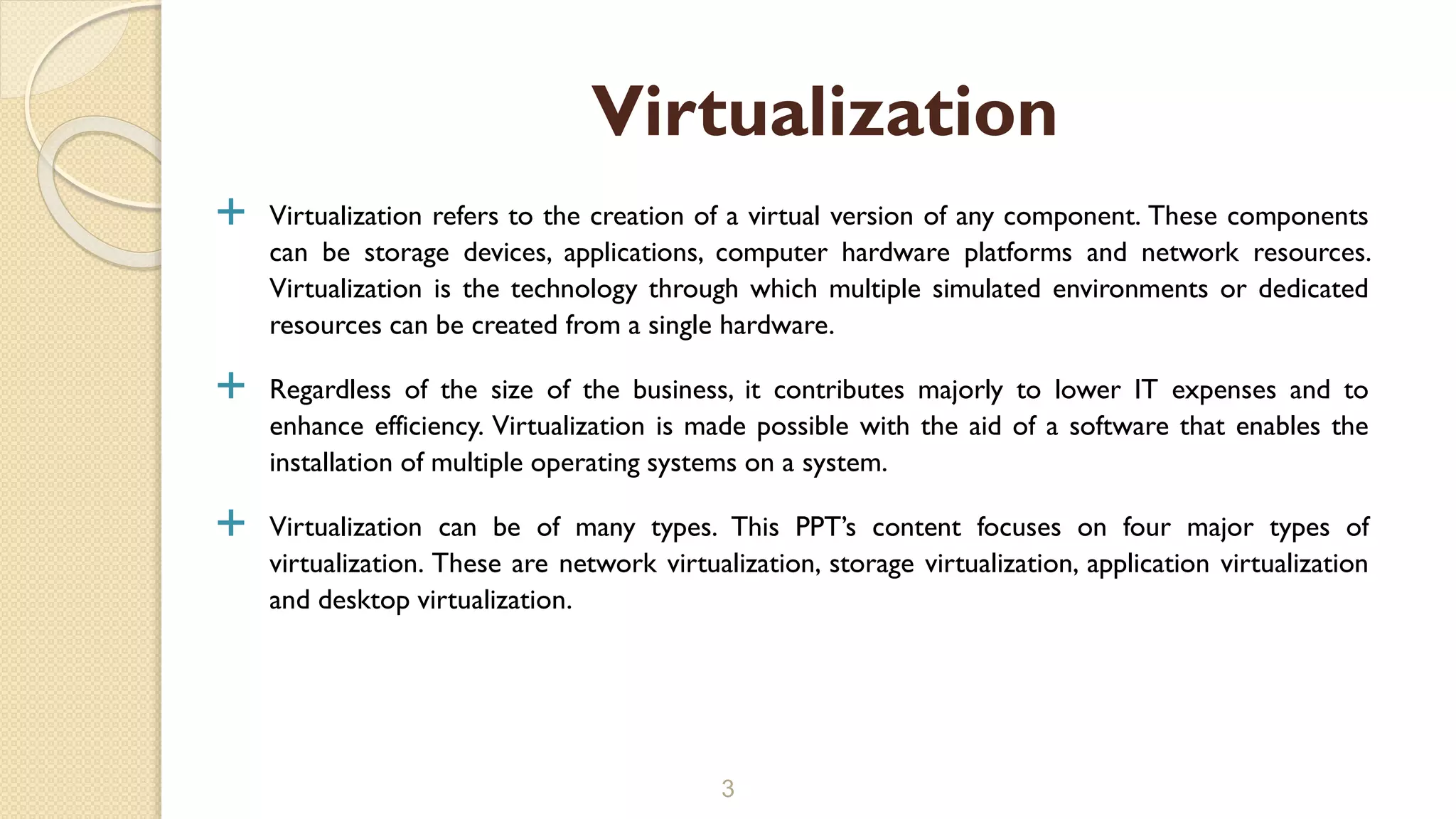 Four Main Types of Virtualization | PPTX