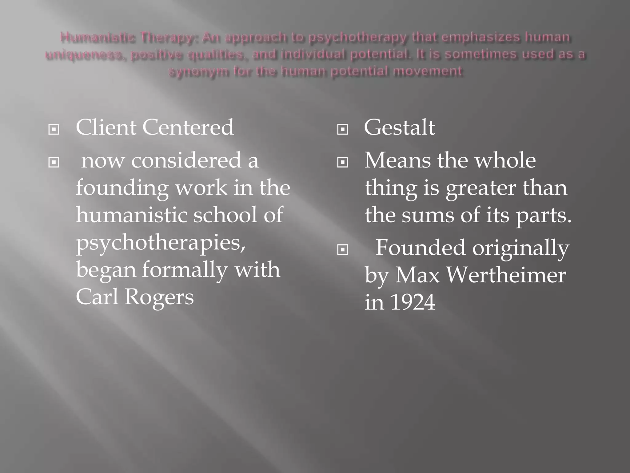 Four major types of psychotherapy | PPTX