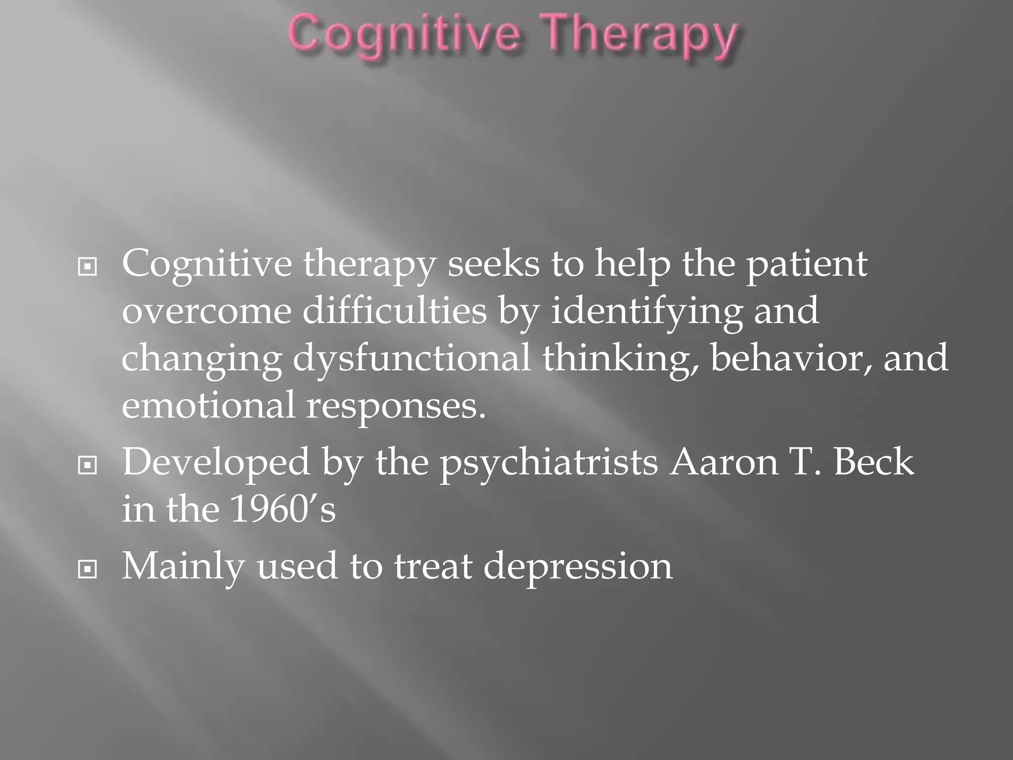 Four major types of psychotherapy | PPTX