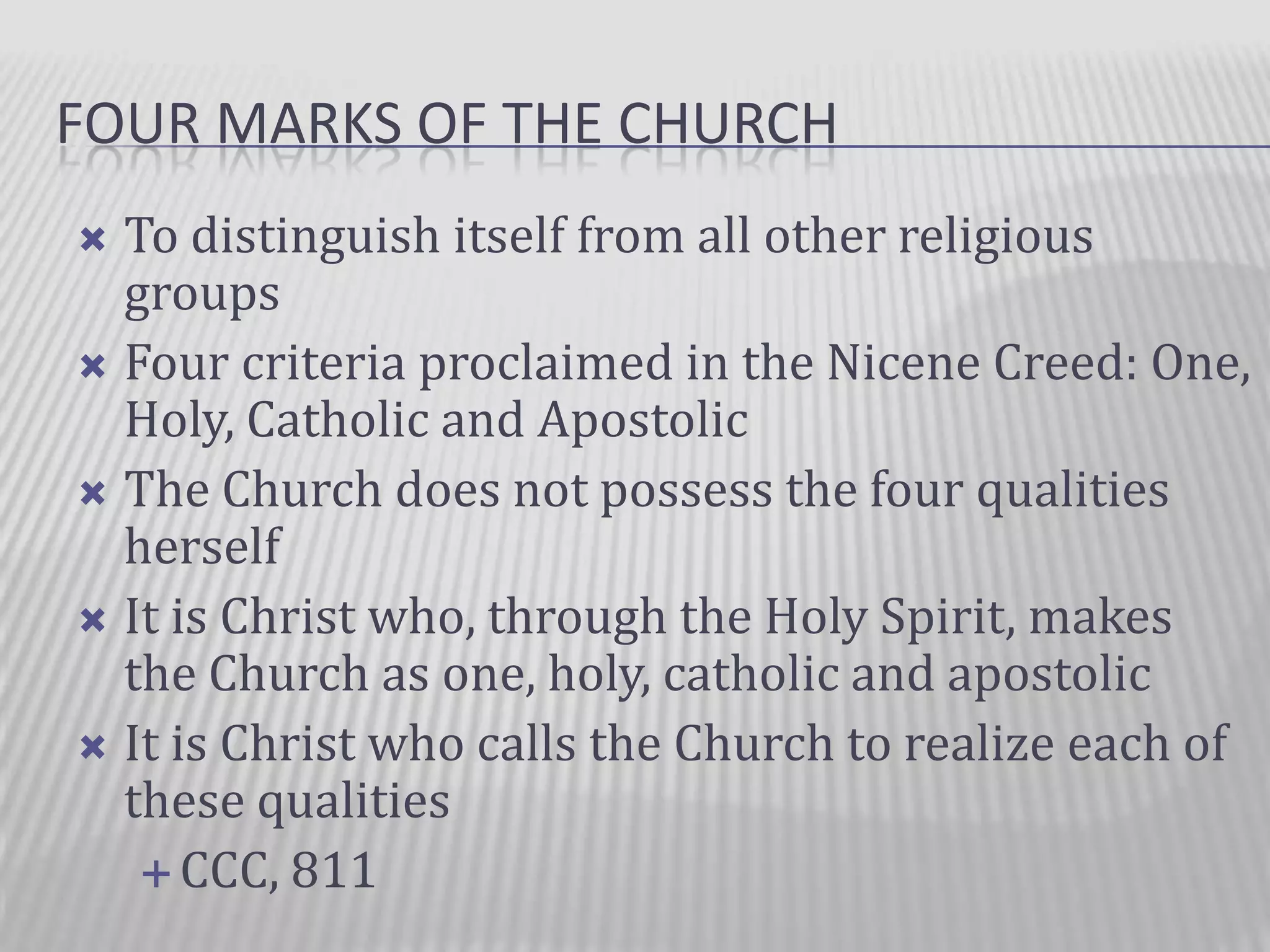 Four marks of the church | PPTX