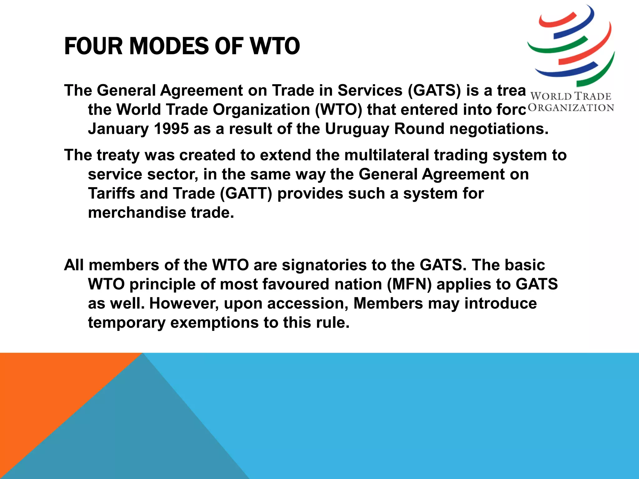 Four modes of WTO | PPTX
