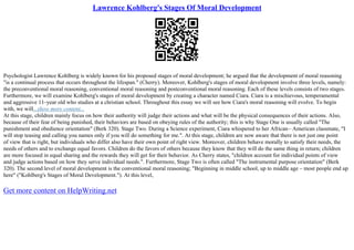 Four Moral Development Theories | PPT