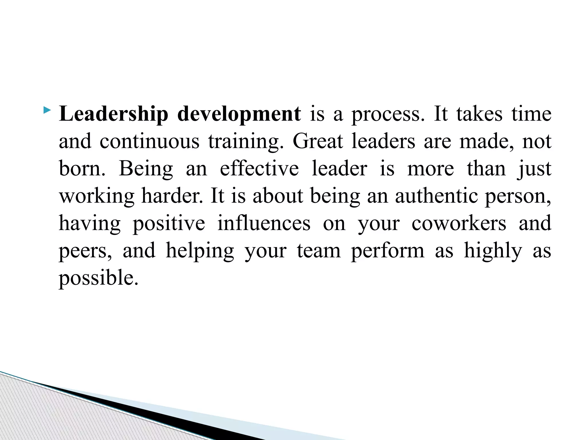 Four necessary principles of effective leadership by JJ Resnick | PDF