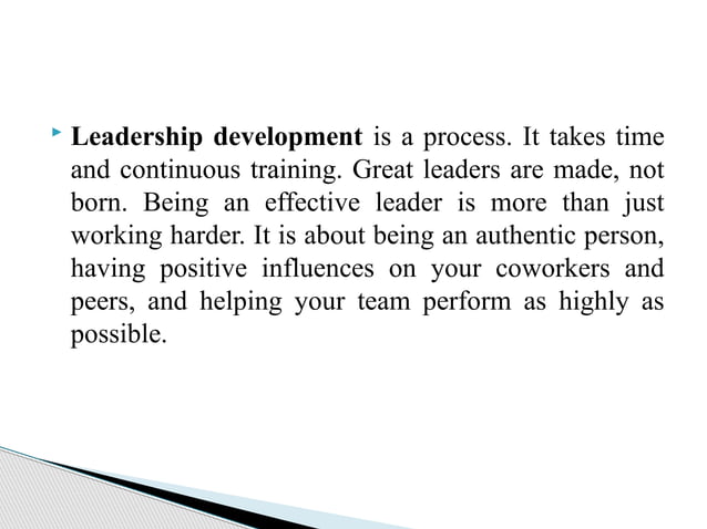 Four necessary principles of effective leadership by JJ Resnick | PPT