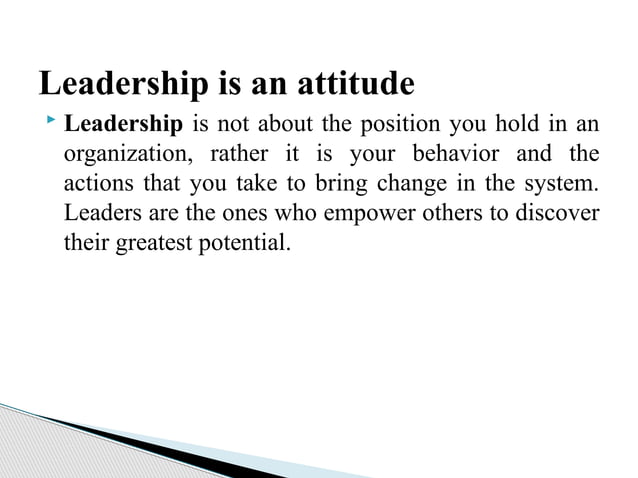 Four necessary principles of effective leadership by JJ Resnick | PPT
