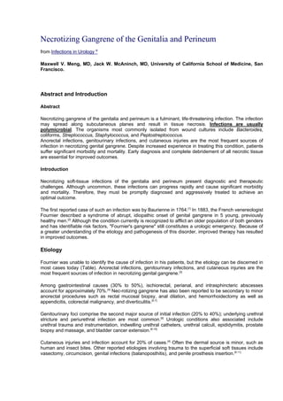 Fournier gangrene i | PDF | Injuries | Diseases and Conditions