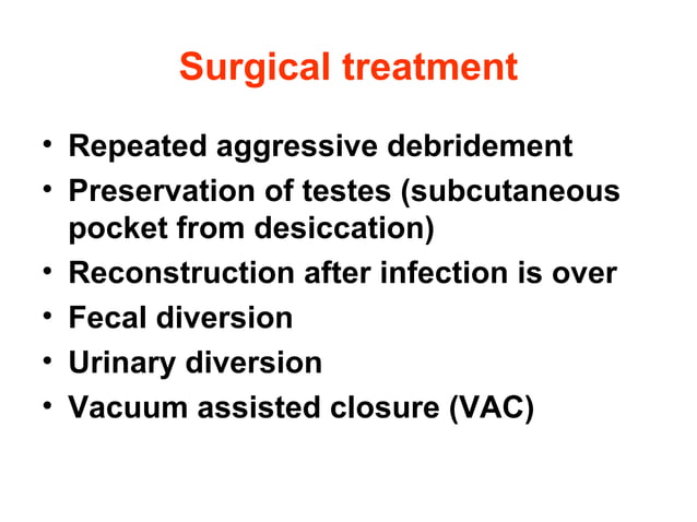 Fournier’s gangrene- Surgery | PPT | Digestive Disorders | Diseases and ...