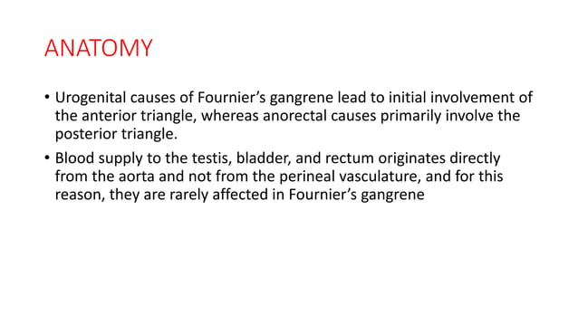 FOURNIER’S GANGRENE.pptx | Digestive Disorders | Diseases and Conditions