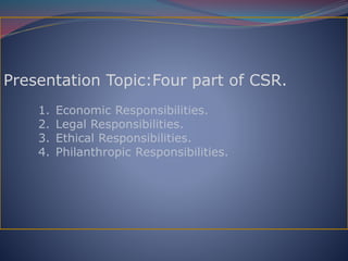 four part definition of CSR,Corporate social responsibility | PPTX