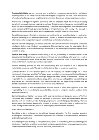 Four Pillars of Human Well-Being | PDF