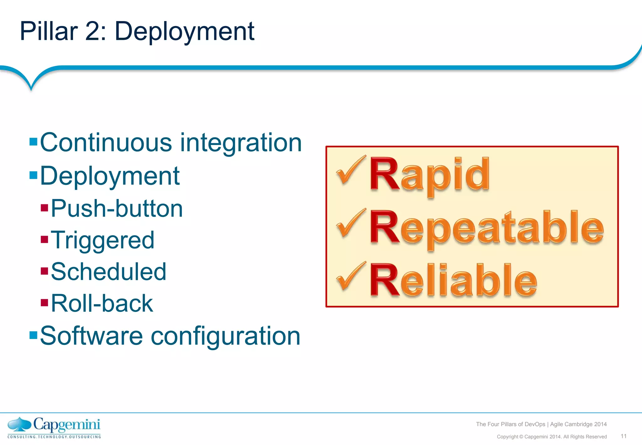 Four pillars of DevOps - John Shaw - Agile Cambridge 2014 | PDF
