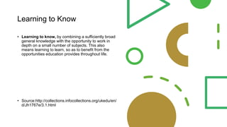 Four pillars of education | PPTX