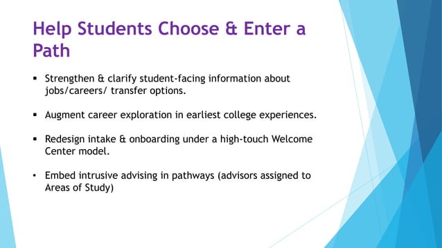 Four pillars of guided pathways | PPT