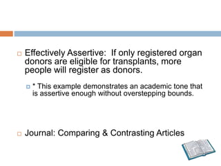 Constructing Reasonable Academic Arguments | PPTX