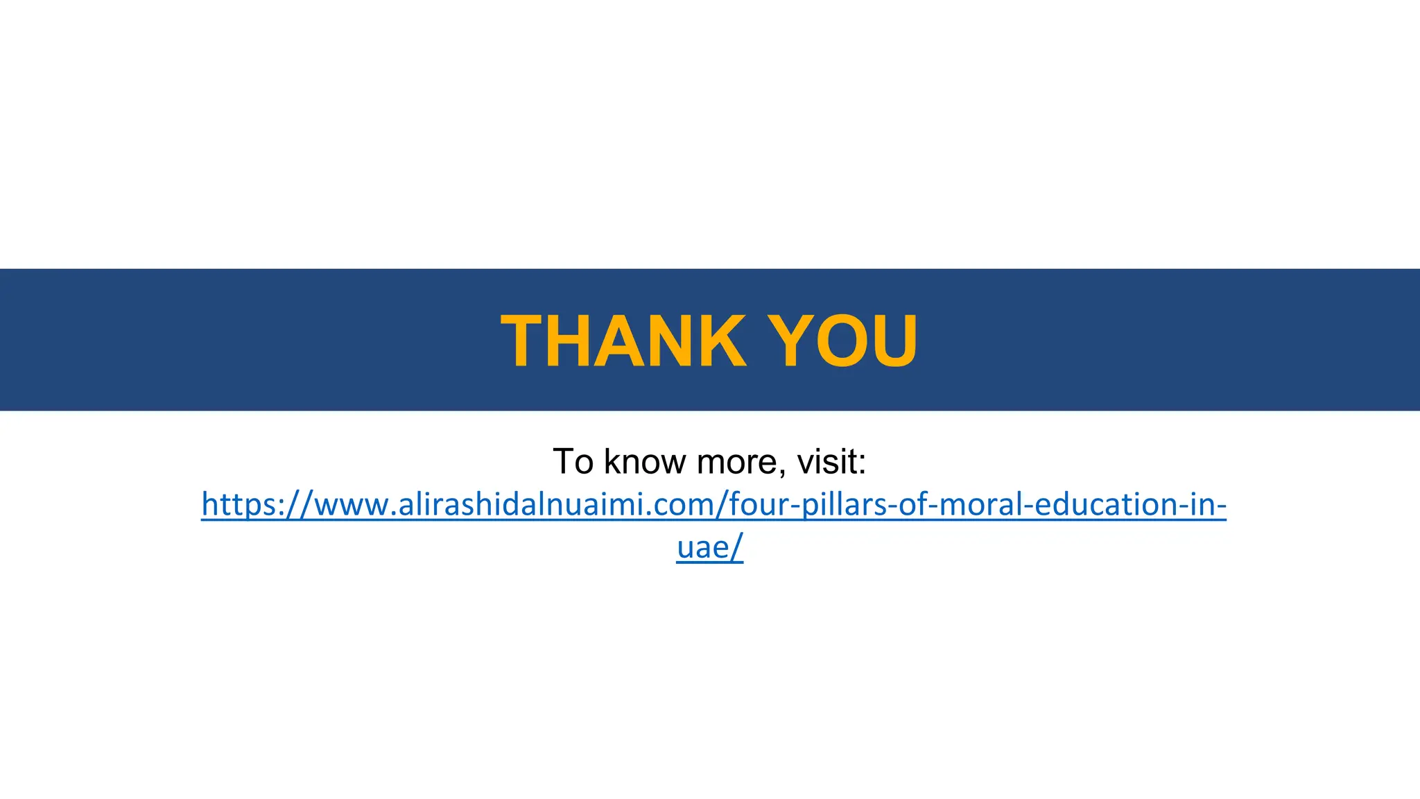 Four Pillars of UAE Moral Education | PDF