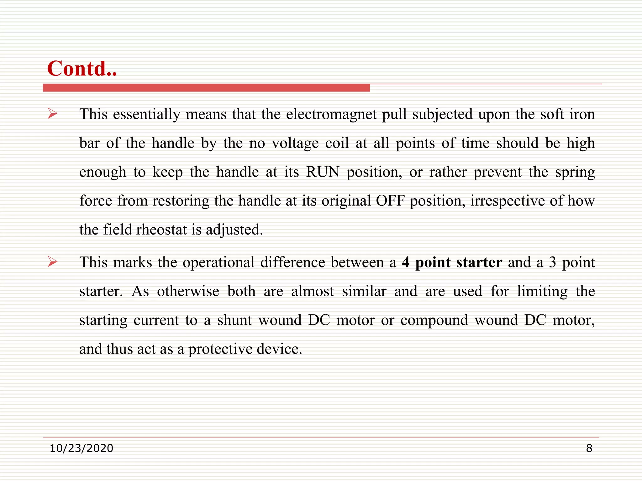 Four Point Starter: Diagram and Working Principle | PDF
