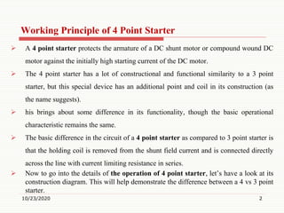 Four Point Starter: Diagram and Working Principle | PDF