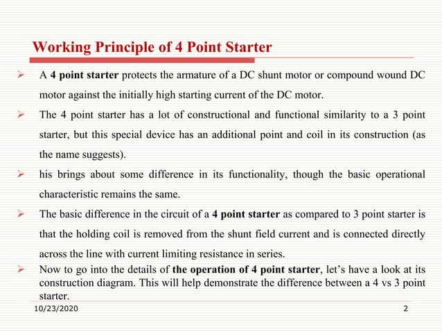 Four Point Starter: Diagram and Working Principle | PDF | Radio Control ...