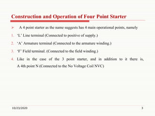 Four Point Starter: Diagram and Working Principle | PDF