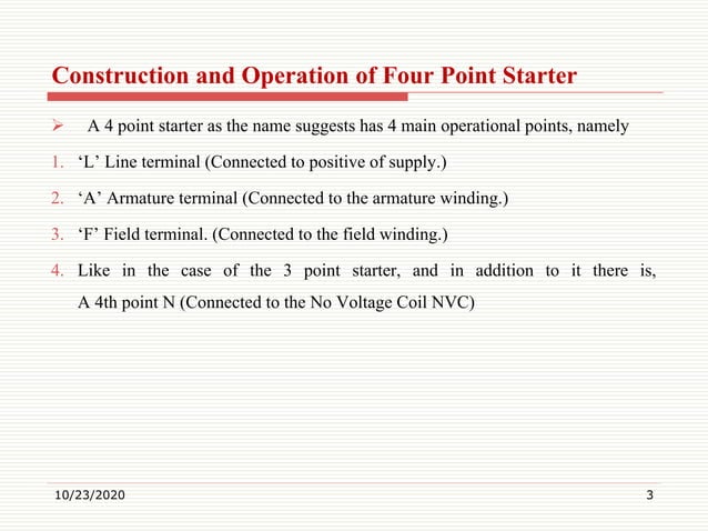 Four Point Starter: Diagram and Working Principle | PDF | Radio Control ...