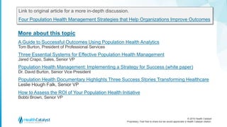 Four Population Health Management Strategies that Help Organizations ...