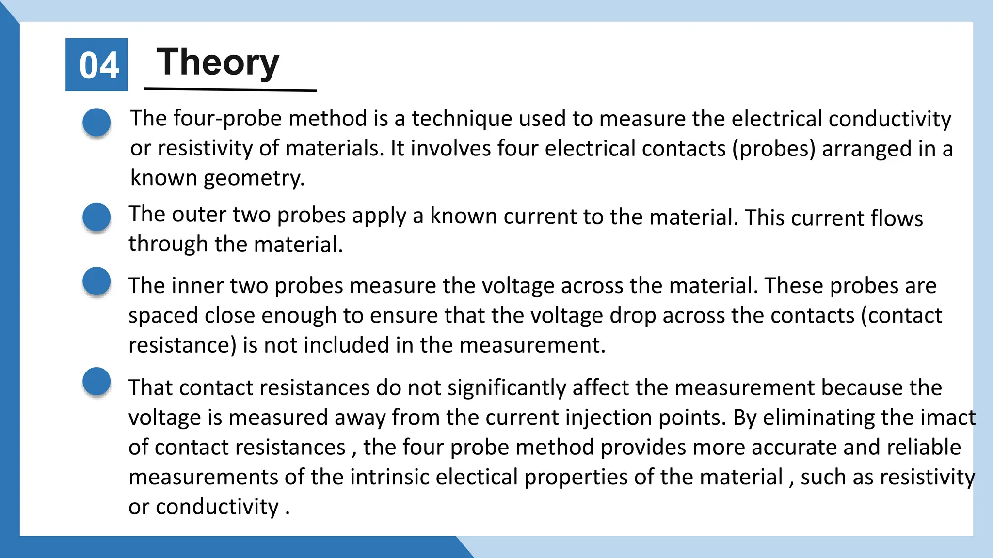 Four Probe Method - Riya Final Year Semester Third Ppt Final Year.pptx